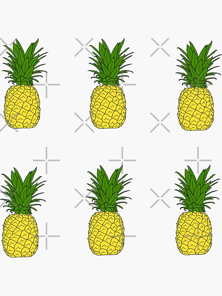 "Pineapple Pack" Sticker for Sale by jadydesigns | Redbubble