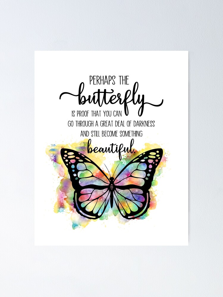 "Inspirational Watercolor Butterfly " Poster for Sale by ...