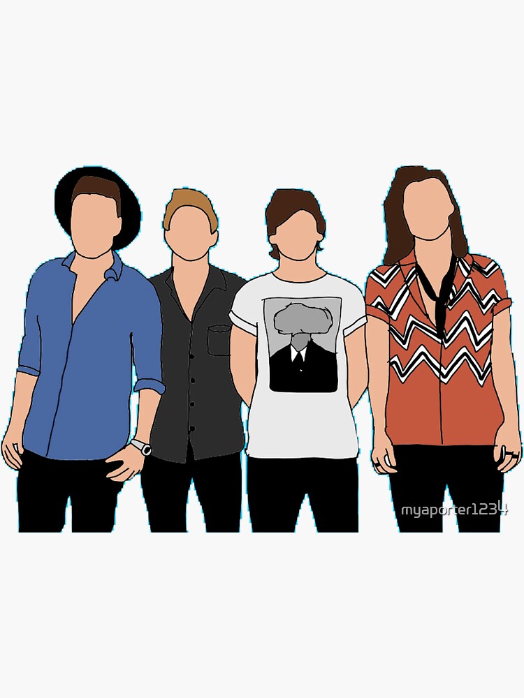 "One direction sticker outline " Sticker for Sale by myaporter1234 ...