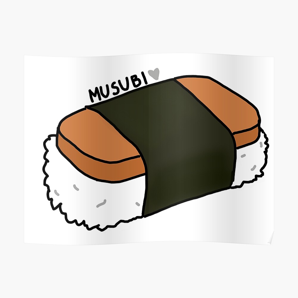 Paper & Party Supplies Spam Musubi Die Cut Sticker Stickers, Labels ...