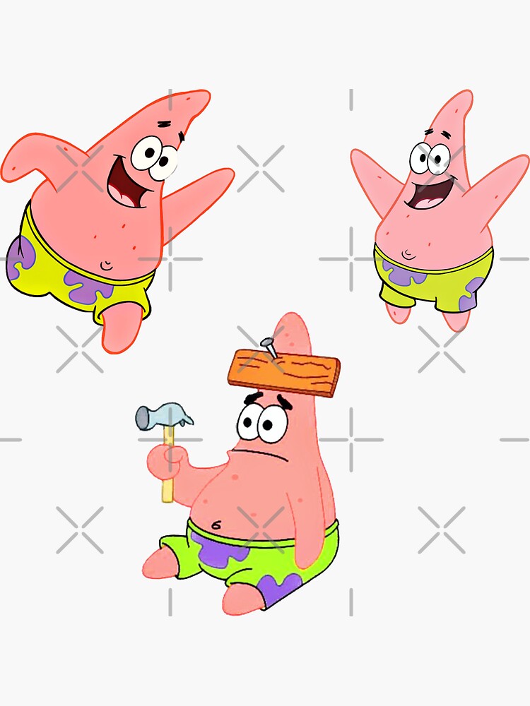 "Patrick Star Sticker Pack" Sticker by Vihasi24 | Redbubble