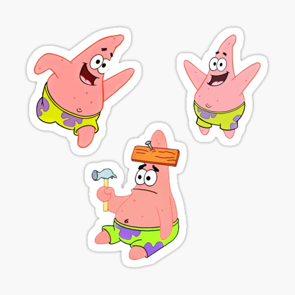 "Patrick Star Sticker Pack" Sticker by Vihasi24 | Redbubble