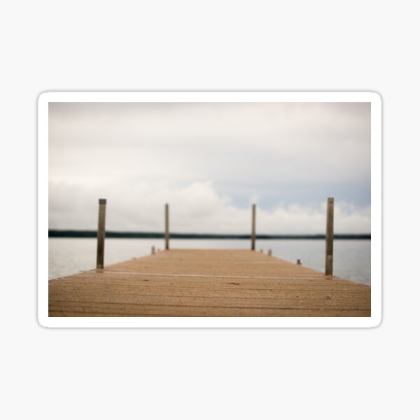 "Sandy Lake Dock" Sticker by EleanorWalker | Redbubble