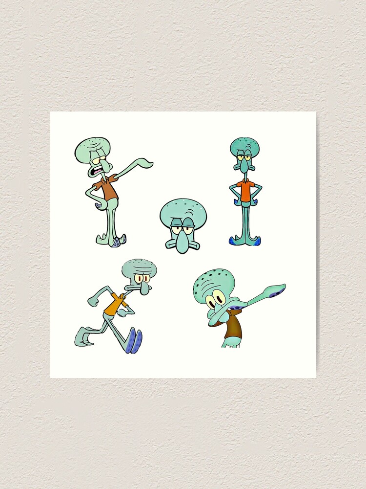 "Squidward Sticker Pack" Art Print for Sale by Vihasi24 | Redbubble