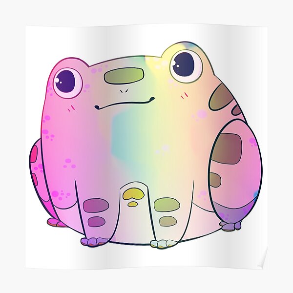 "Chibi Frog Sitting - Pastel Colors" Poster for Sale by Sumire76 ...