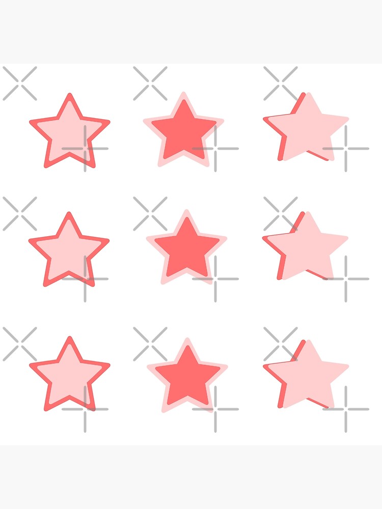 "pink star sticker pack " Poster by lizashubaderov | Redbubble