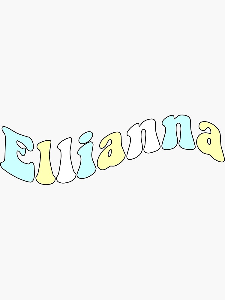 "Ellianna (custom)" Sticker by kc0599 | Redbubble