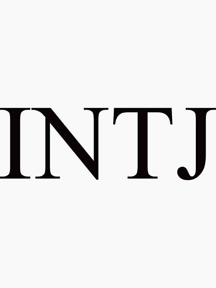 "INTJ Font" Sticker for Sale by mbtitypes | Redbubble
