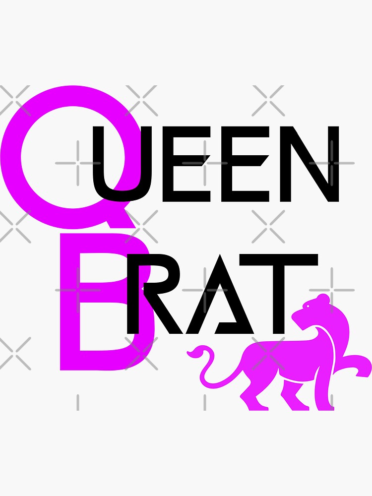 "QUEEN BRAT" Sticker for Sale by ethosessential | Redbubble