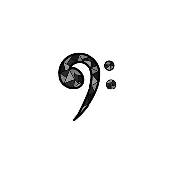 "Bass Clef " Sticker for Sale by blackbird-ink | Redbubble