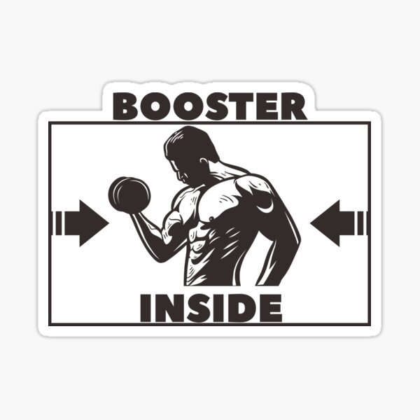 "Fitness Booster Inside" Sticker for Sale by DELMEO | Redbubble