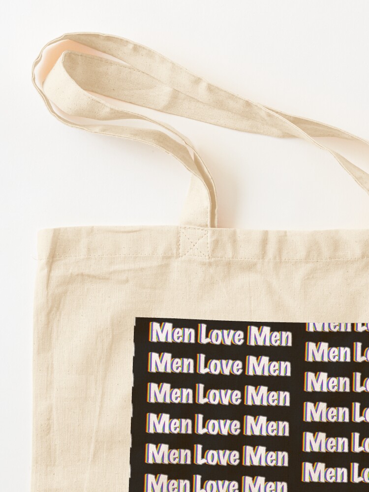 "Men Love Men: Pride Sticker" Tote Bag for Sale by SassyCassidy | Redbubble
