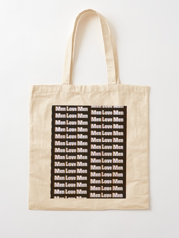 "Men Love Men: Pride Sticker" Tote Bag for Sale by SassyCassidy | Redbubble