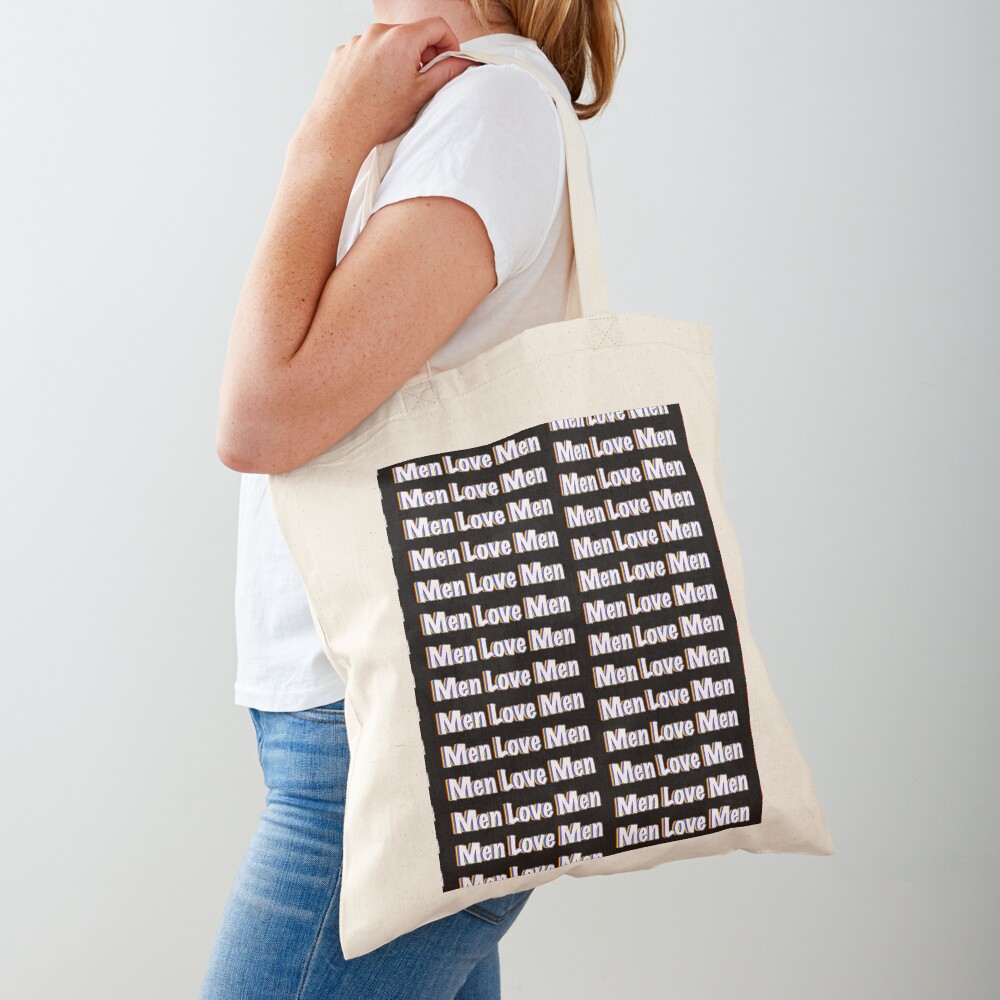 "Men Love Men: Pride Sticker" Tote Bag for Sale by SassyCassidy | Redbubble