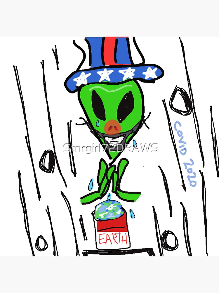 "Sad Alien Uncle Sam During Corona Virus 2020" Sticker by ...
