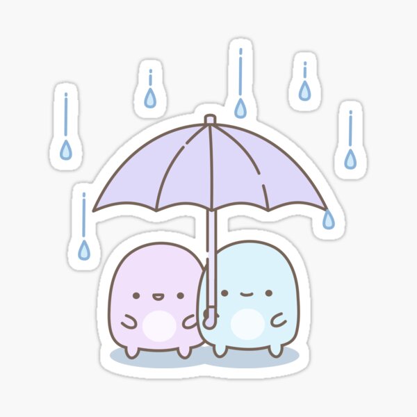 "Little Blobs: Rainy Days" Sticker for Sale by SnickerDoodleUS | Redbubble