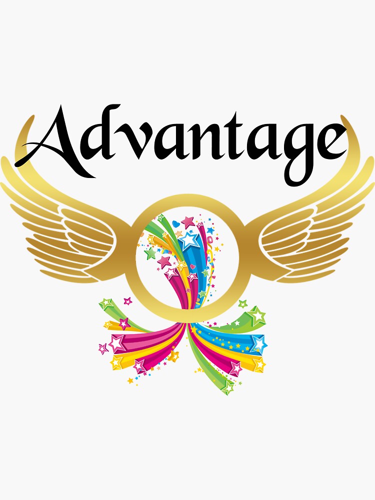 "ADVANTAGE LOGOS DESIGNED " Sticker for Sale by Shaikhshoping | Redbubble