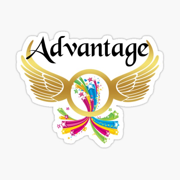 "ADVANTAGE LOGOS DESIGNED " Sticker for Sale by Shaikhshoping | Redbubble