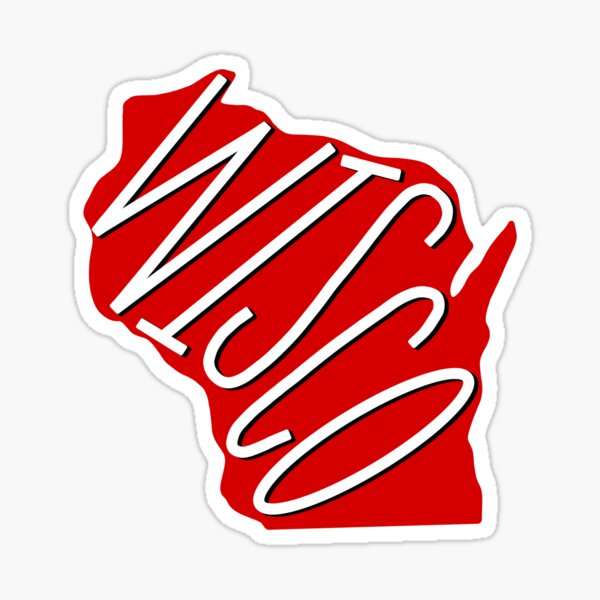 "Wisconsin State Outline" Sticker for Sale by gkcaptures | Redbubble