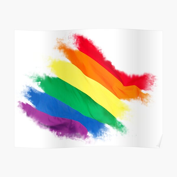 "Rainbow Flag Design. Show Your Colors. Own the Flag." Poster for Sale ...