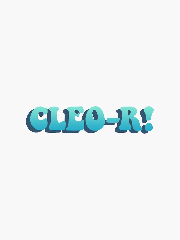 "H20 Cleo-r!" Sticker for Sale by emmyhoopes | Redbubble