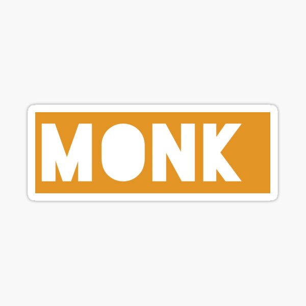 "MONK" Sticker by Trigger413 | Redbubble