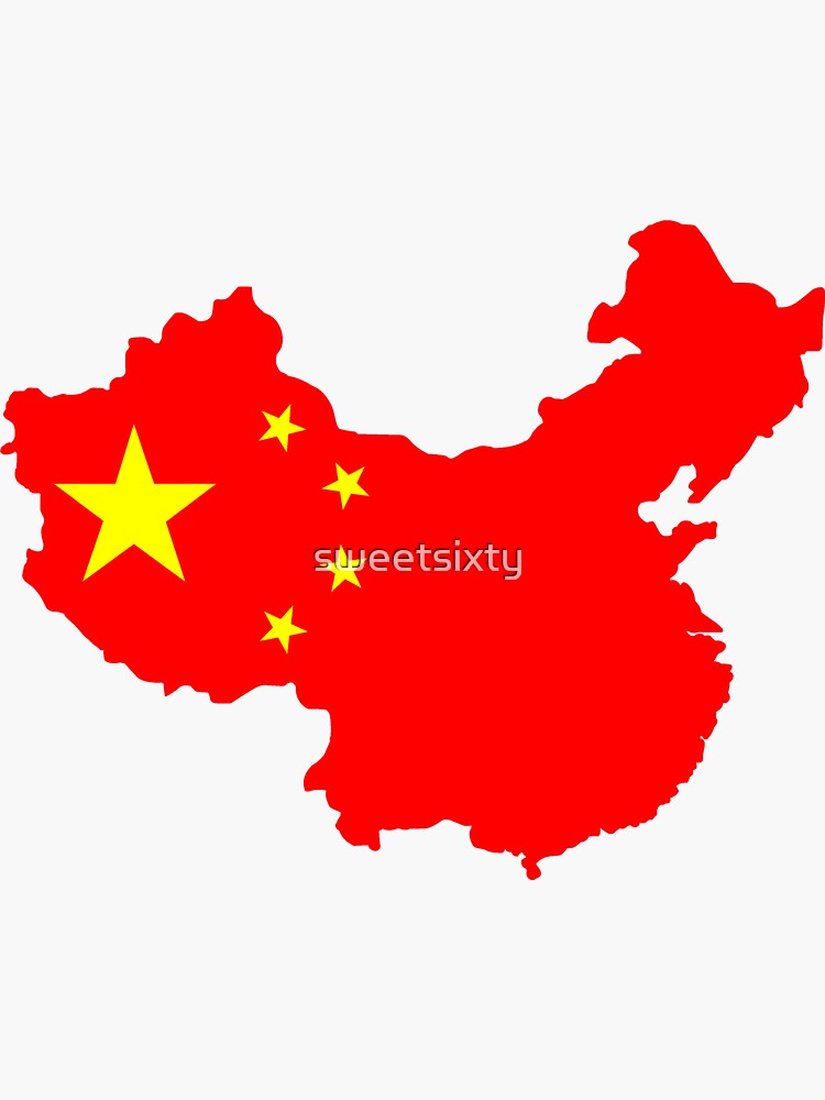 "Map of China" Sticker by sweetsixty | Redbubble