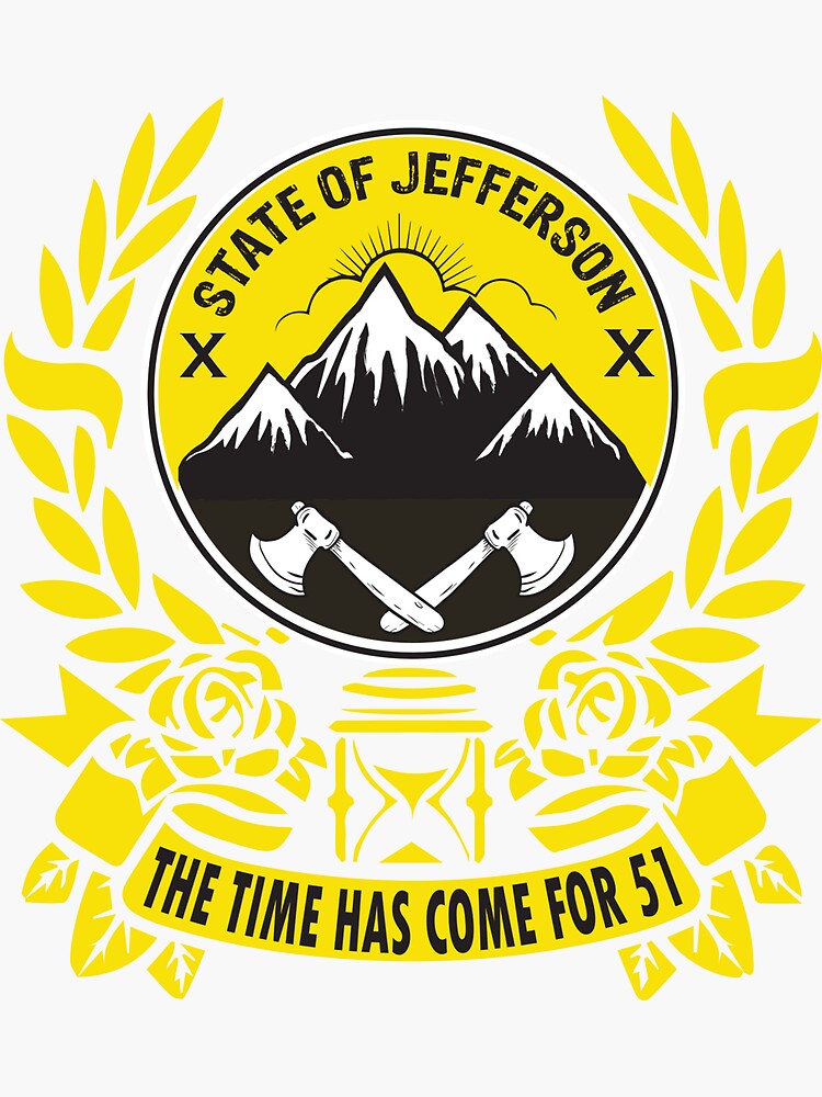 "State of Jefferson The time has come for 51" Sticker for Sale by ...