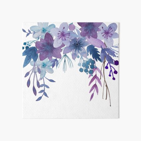 "Blue Purple Flowers" Art Board Print for Sale by junkydotcom | Redbubble