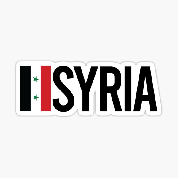 "Syria Minimal Design collection" Sticker for Sale by randomorder ...