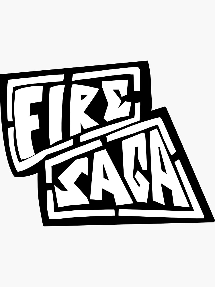 "Fire Saga" Sticker for Sale by mstegs | Redbubble