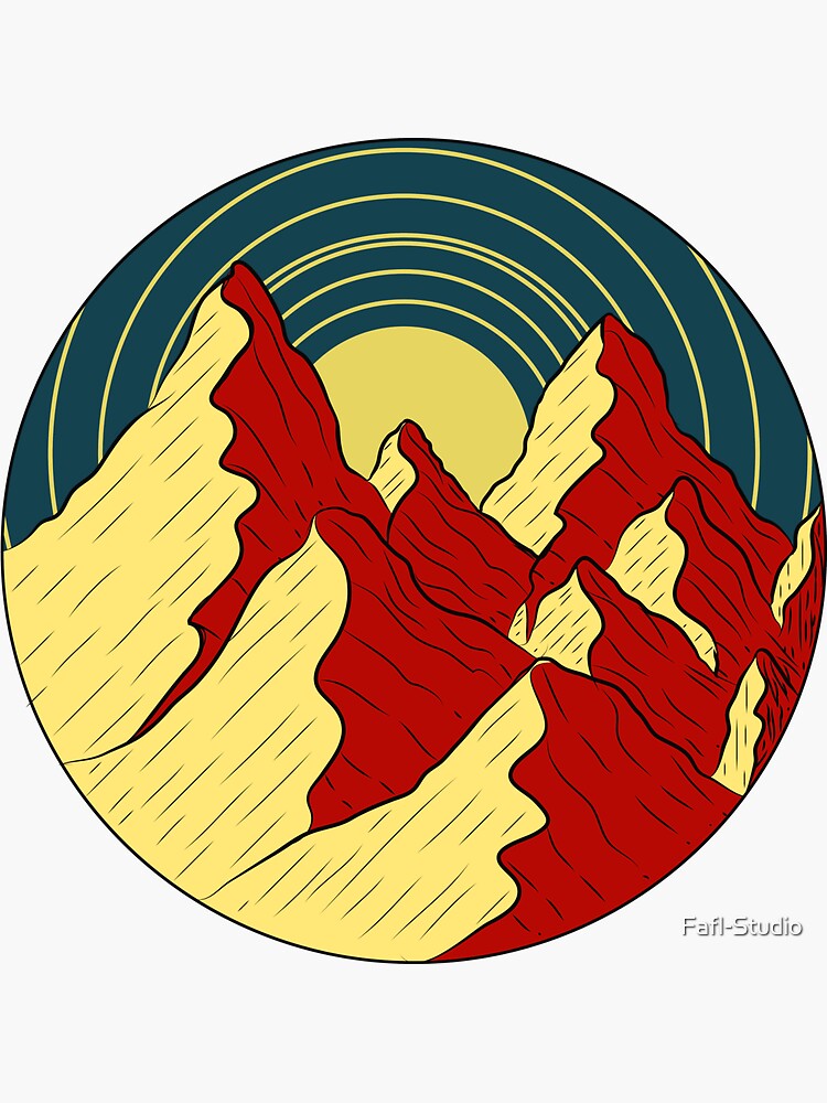 "The seven summits " Sticker by Fafl-Studio | Redbubble