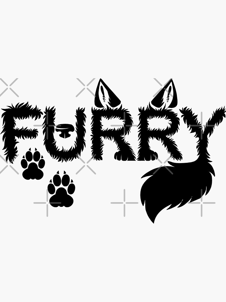 "Furry" Sticker for Sale by 8Bit-Paws | Redbubble
