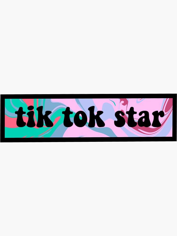 Tik Tok Star Tie Dye Design Sticker By Elisemjones Redbubble