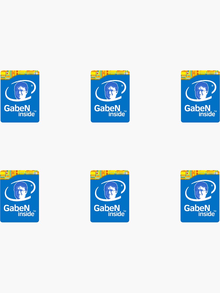 "Gaben Inside Intel sticker (6 pack)" Sticker for Sale by LouisPayne458 ...