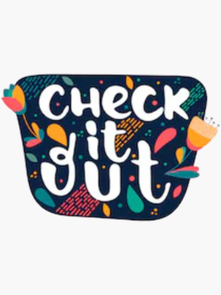 "Check it out" Sticker for Sale by kavin18 | Redbubble