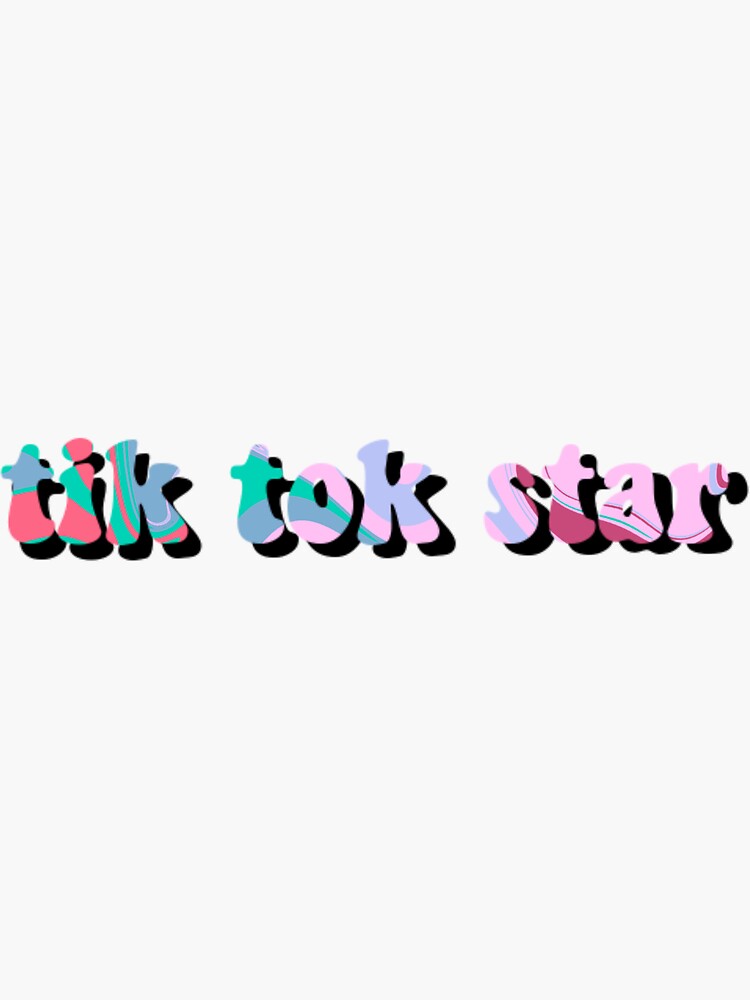 Tik Tok Star Tie Dye Design Sticker For Sale By Elisemjones Redbubble
