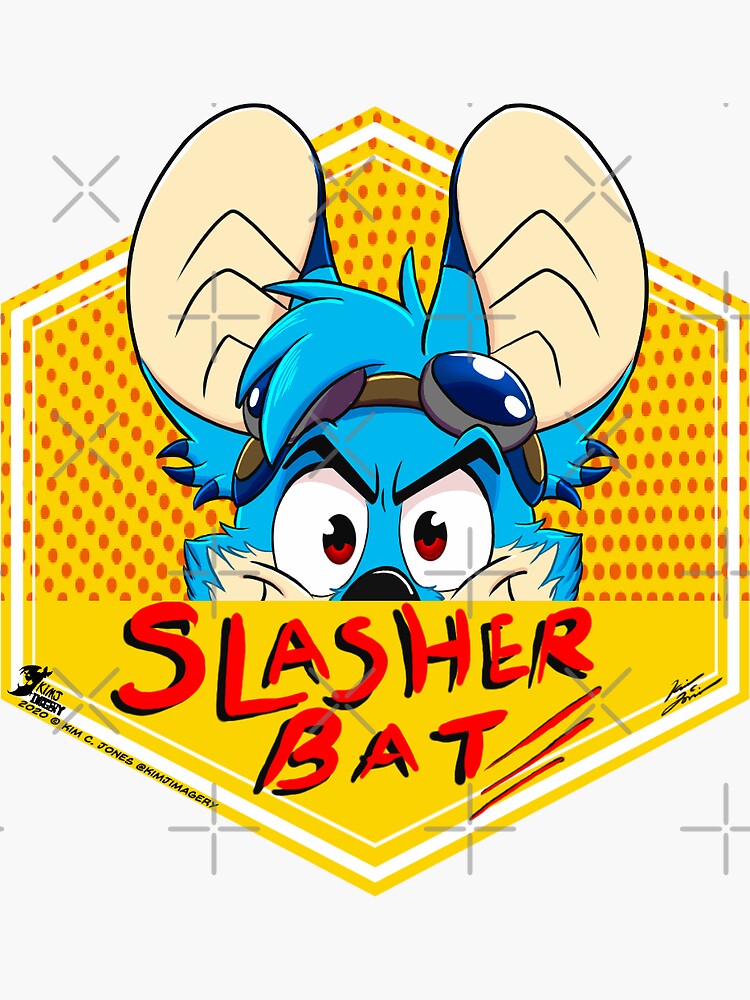 "Slasher Bat face close up" Sticker by KimJImagery | Redbubble
