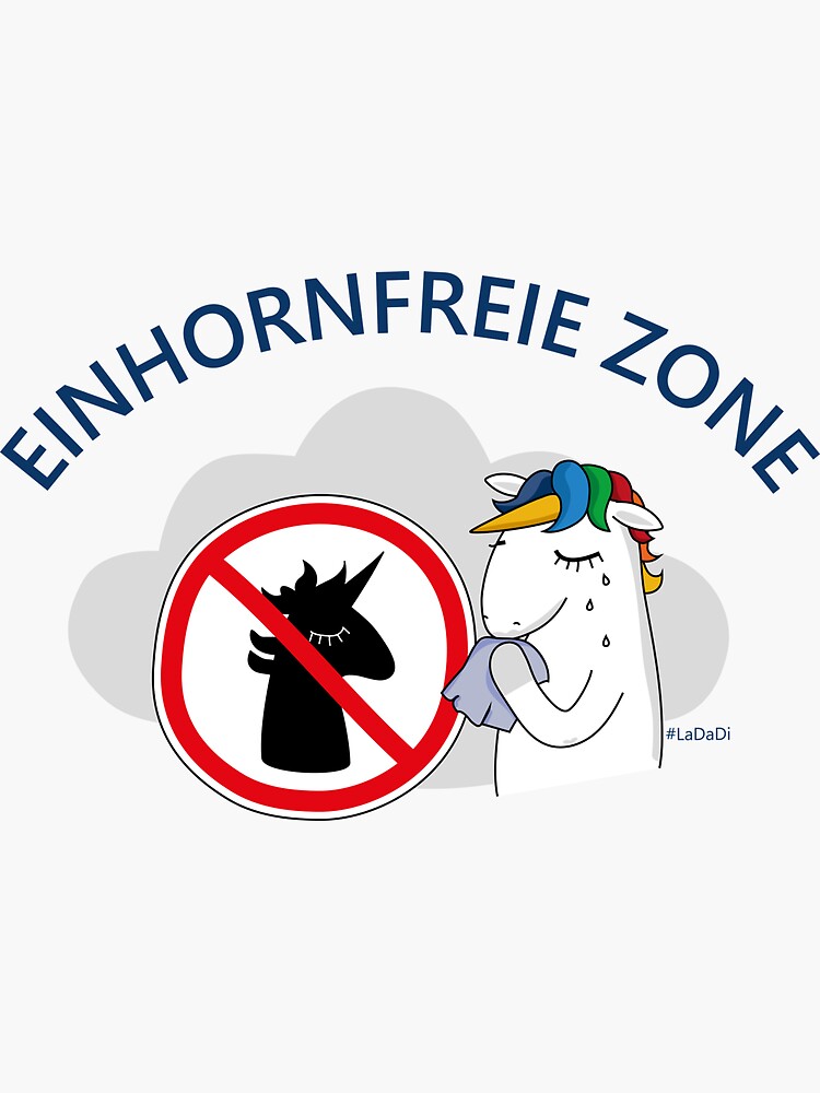 "no unicorns allowed beyond this point" Sticker for Sale by LaDaDi ...