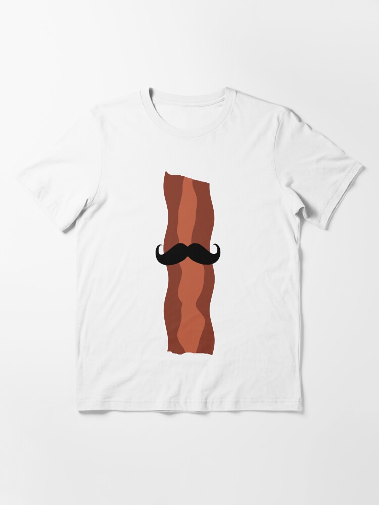 "Bacon Mustache" T-shirt for Sale by DrewSomervell | Redbubble | bacon ...