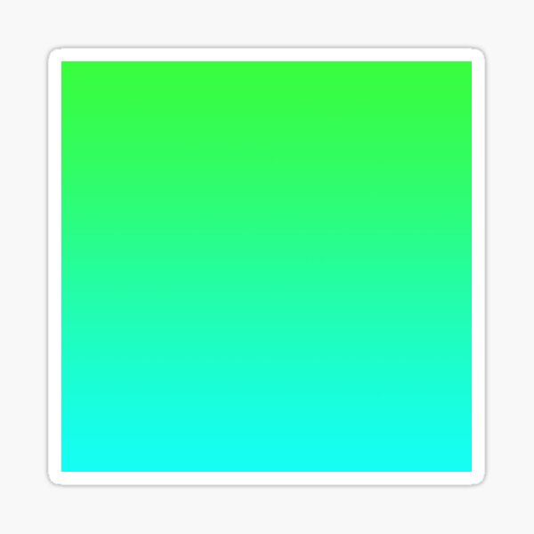 "Neon green and neon turquoise gradient, Ombre." Sticker by ...