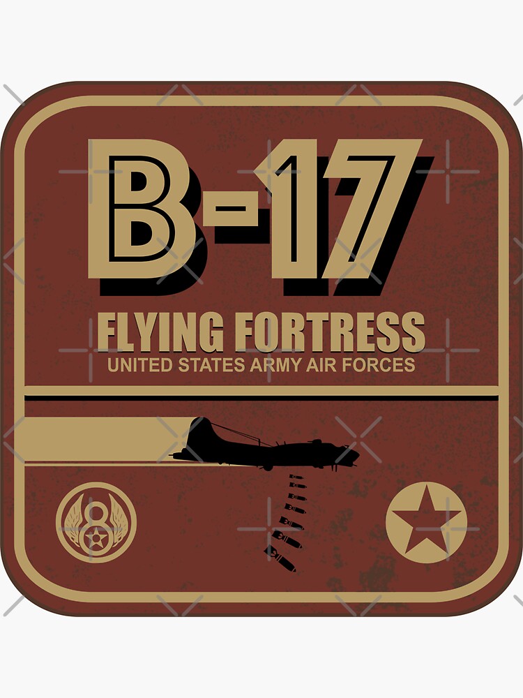 "B-17 Flying Fortress WW2 Patch" Sticker for Sale by StrongVlad | Redbubble