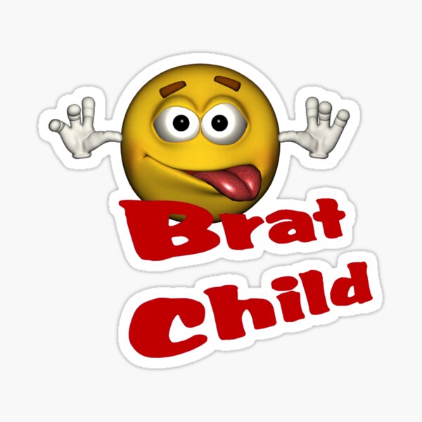 "Brat Child Funny Smiley Face " Sticker by SmilinEyes | Redbubble