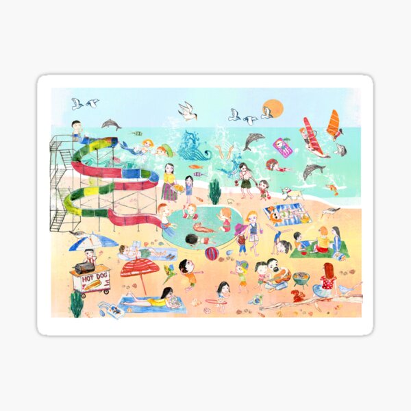 "Seaside" Sticker for Sale by Ada2019 | Redbubble