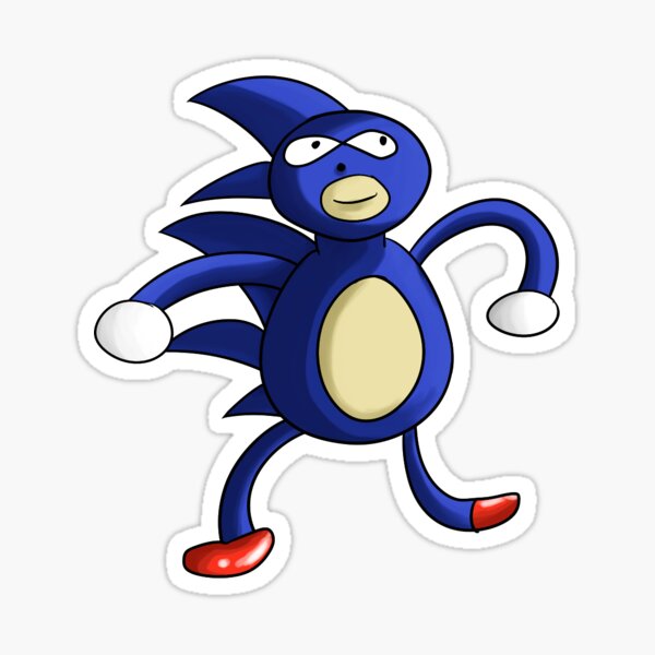 "Sanic " Sticker for Sale by yeeeeet1091 | Redbubble