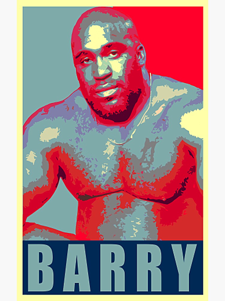 "Barry Wood Large Black Man " Sticker by elisemit332 | Redbubble