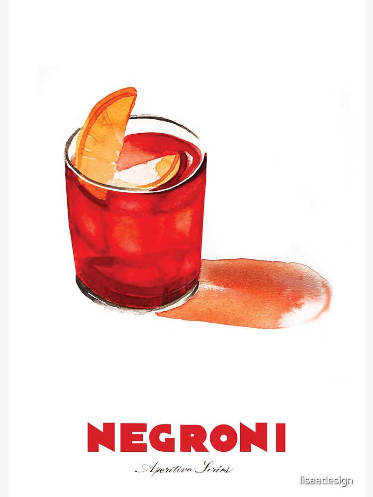 "Negroni Cocktail" Sticker by lisaadesign | Redbubble