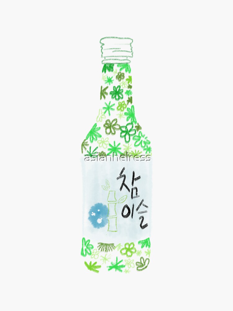 "flower soju" Sticker for Sale by asianheiress | Redbubble
