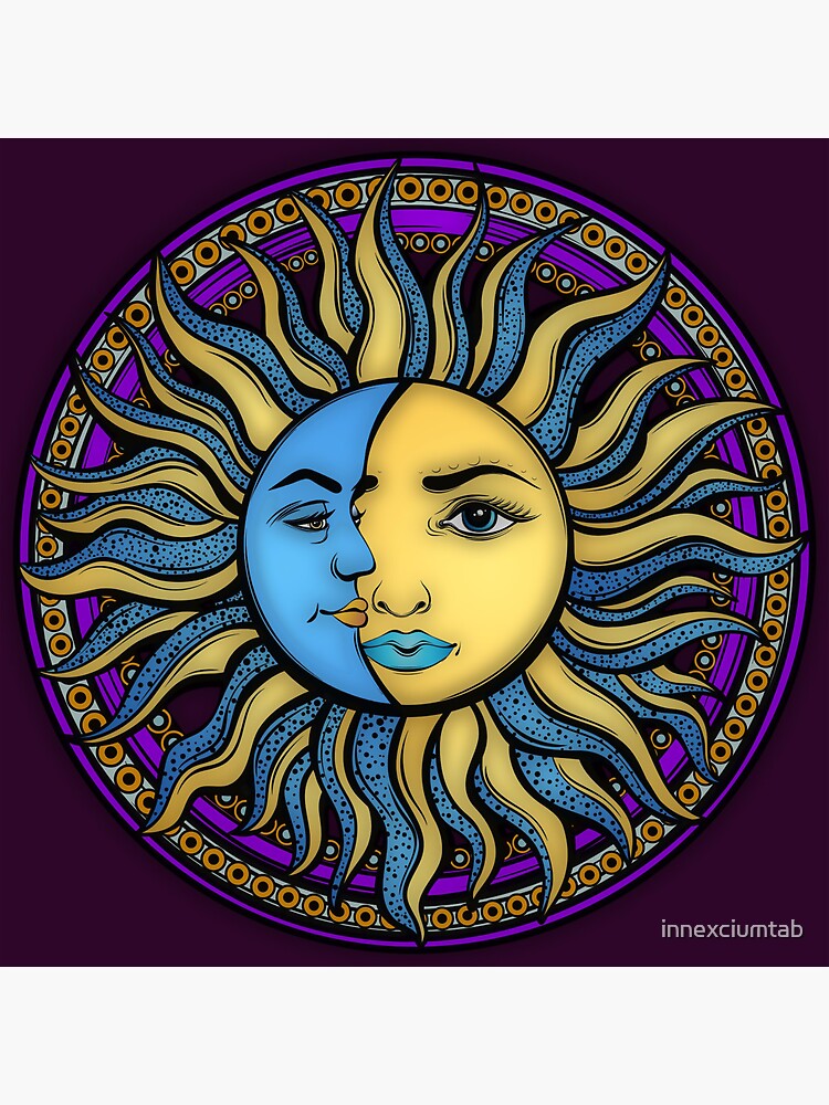 "Sun And Moon | Hippie Decor " Sticker for Sale by innexciumtab | Redbubble