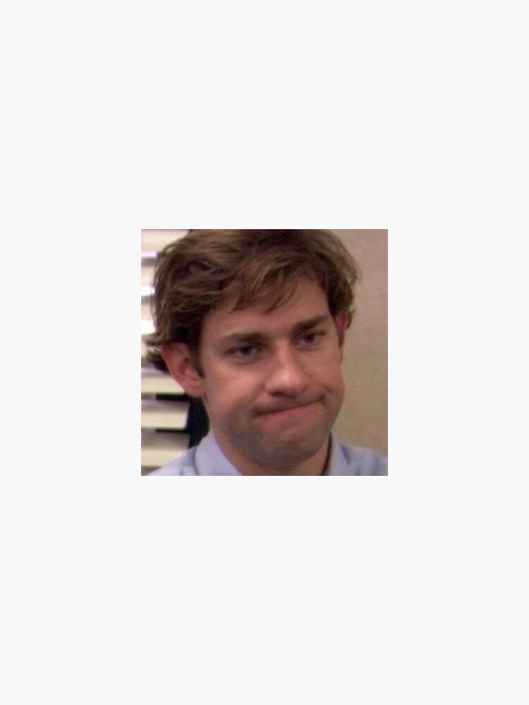 "jim the office reaction picture" Sticker for Sale by sineadbarnes20 ...